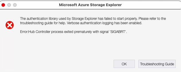 An error dialog pops up when opening Storage Explorer on MacOS · Issue #5419 · microsoft ...