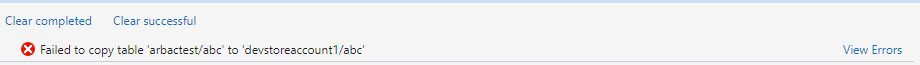 There is a failed activity log when pasting one table with an entity whose PartitionKey is null ...