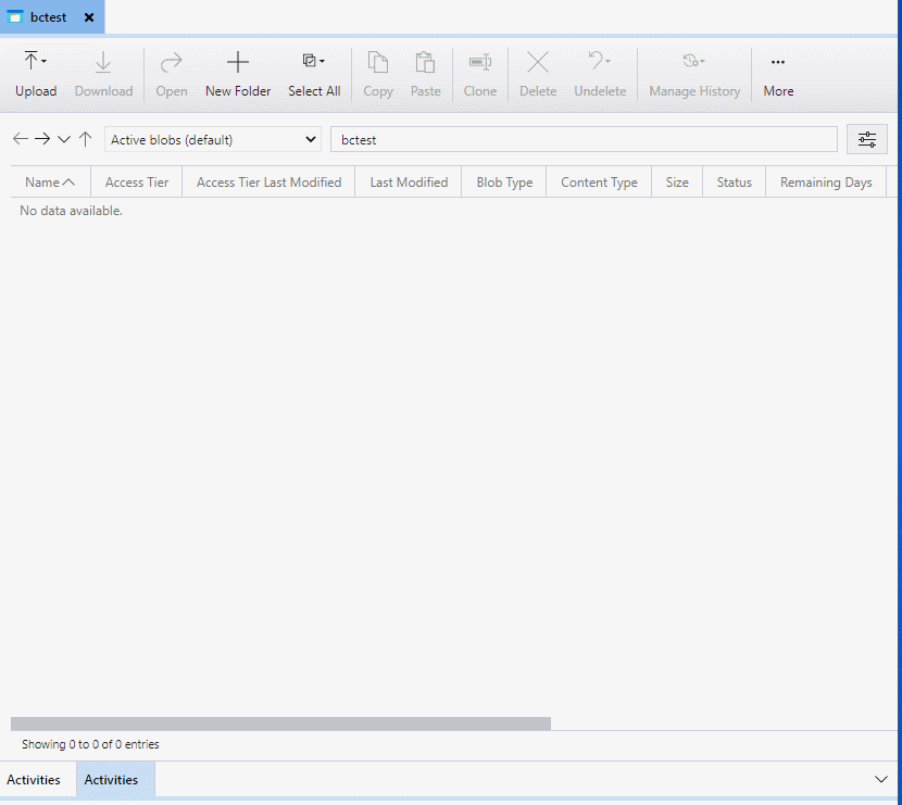 The string in the address bar overflows if splitting one blob explorer with the address bar in ...