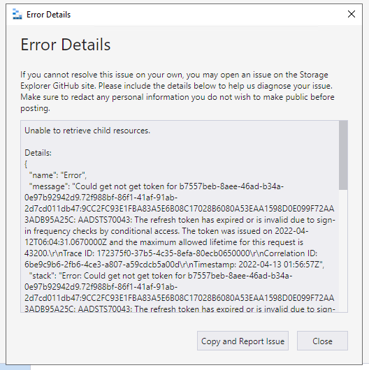 Fail to reauthenticate one azure account · Issue #5619 · microsoft ...