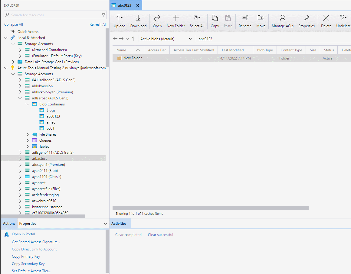 The existing attachment is not selected when clicking 'Navigate to Container/Directory' in the ...
