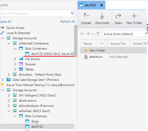 The existing attachment is not selected when clicking 'Navigate to Container/Directory' in the ...