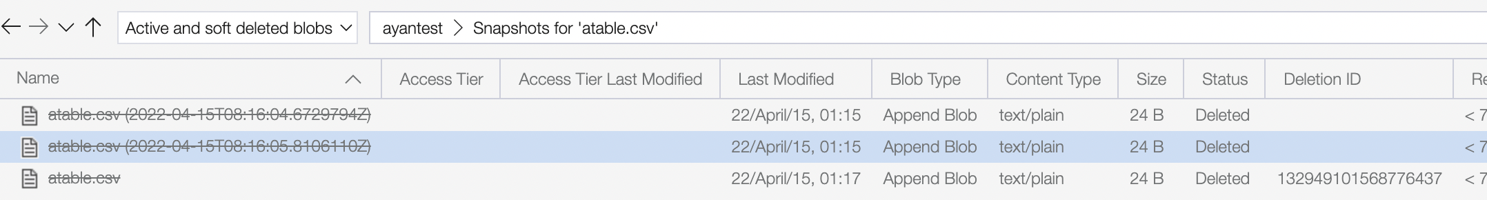 There is a failed activity log when undeleting one ADLS Gen2 blob snapshot · Issue #4670 ...