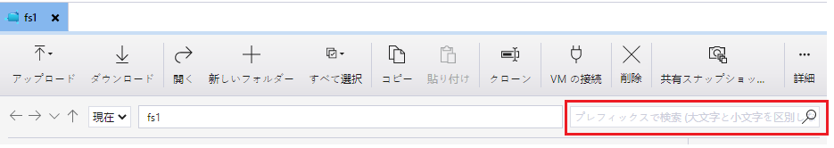 The localized string and the search icon overlap in the 'Search by prefix' field for one file ...