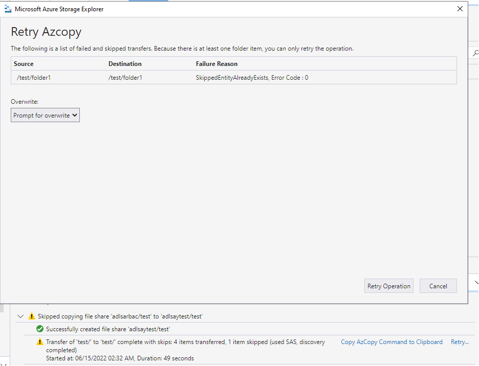 There is a conflict dialog when pasting one file share which contains a non-empty folder · Issue ...