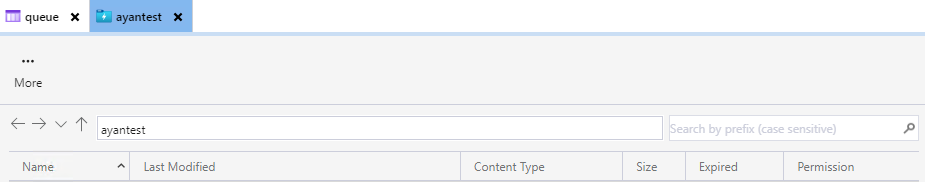 Display 'More' on the toolbar for the restored ADLS Gen1 explorer if there are at least two tabs ...