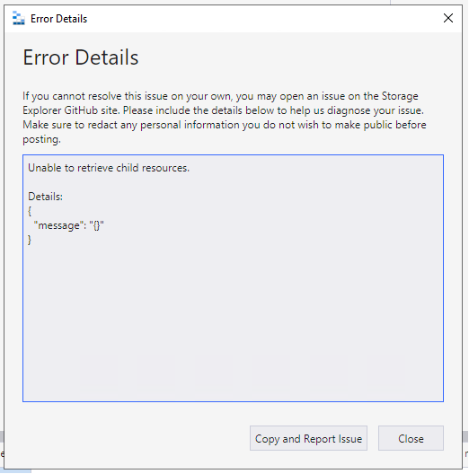 An error dialog pops up when opening one service by using its direct ...