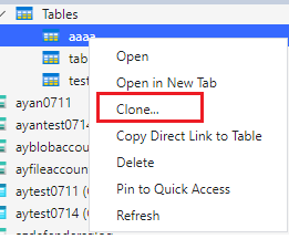 It would be better to remove the actions 'Clone.. & Copy Blob Container' for one blob container ...