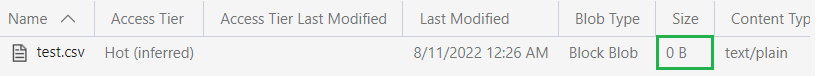 The size value displays blank for one ADLS Gen2 blob with 0 B size · Issue #6015 · microsoft ...