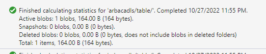 The result is incorrect if running 'Folder Statistics/ Selection Statistics' under one ADLS Gen2 ...