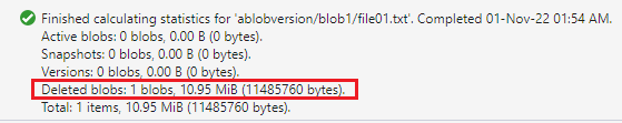Soft Deleted Blob Versions Count As Deleted Blobs While Soft Deleted Blob Snapshots Count As