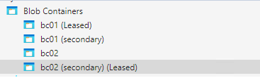 The secondary blob container of one leased blob container doesn't show as leased · Issue #6278 ...