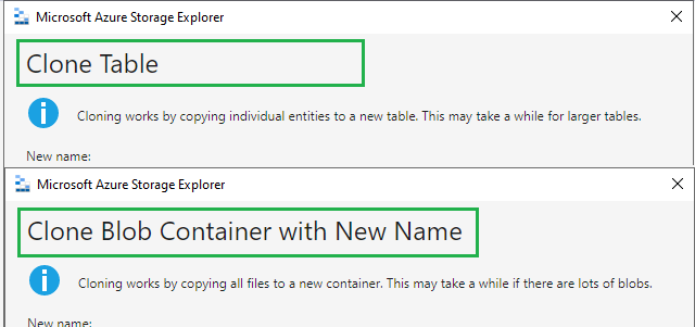 It is better to make the format of the subtitle on the 'Clone' dialog consistent between 'blob ...