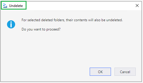 The title of the undelete dialog for soft deleted ADLS Gen2 items is "Microsoft Azure Storage ...