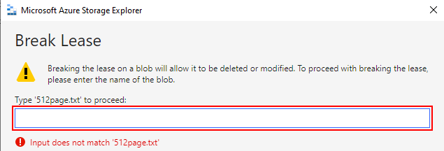 There is an error message on the 'Break Lease' dialog for blobs/folders · Issue #6577 ...