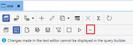 An extra '…' shows next to the buttons under query mode when setting ...
