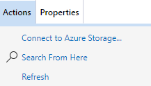 The icon of the action 'Connect to Azure Storage...' shows incorrectly ...