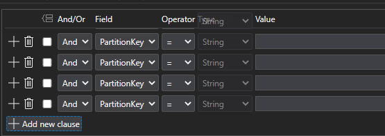 The string 'Type' overlaps with the 'Type' field when scrolling the scrollbar under the query ...