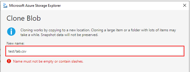 Can't clone one emulator blob to a new directory · Issue #6677 · microsoft/AzureStorageExplorer ...