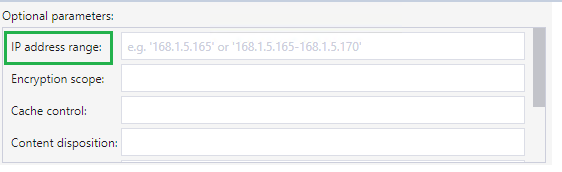 It is better to update 'Range' to 'range' on the 'Optional parameters' part of the 'Shared ...