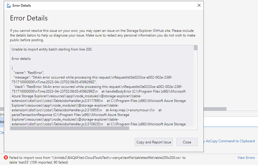 Acknowledge error dialog pops up when trying to import a large .csv file · Issue #6794 ...