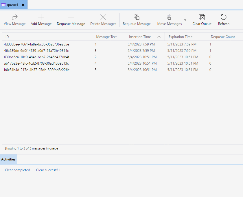 All messages disappear when deleting one message from an attached queue with permissions 'Read ...