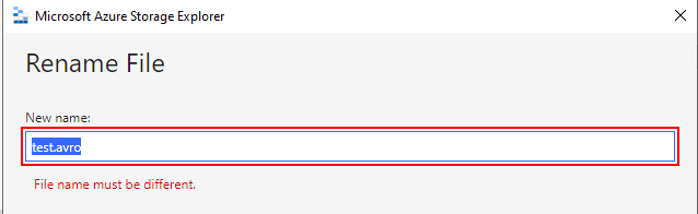 There is no icon for the error message in 'Clone/Rename/Move/Edit Tags/New Folder/Properties ...