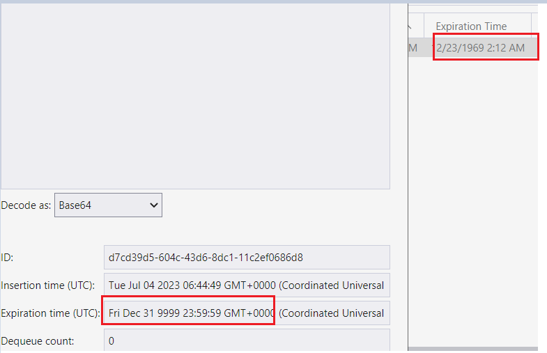 The Expiration Time Is Incorrect For The Message Whose Time To Live Is Set To None On Queue 0650