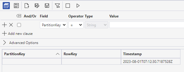 Unable to query entities with empty PartitionKey field for emulator tables when running Azurite ...