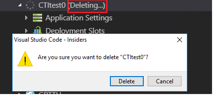 Displays 'Deleting...' before clicking 'Delete' button for a web app on deleting dialog · Issue ...