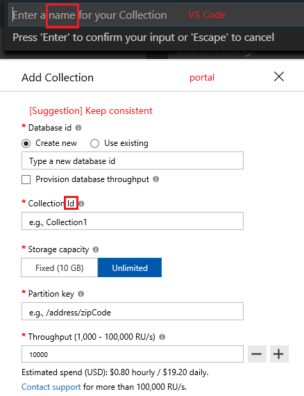 [Suggestion]Keep consistent when adding a collection between VS Code and portal · Issue #813 ...