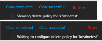 Show a confusing message when configuring soft delete policy for blob containers · Issue #1293 ...