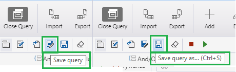Display unmatched tooltips for 'Save query' and 'Save query as' buttons ...