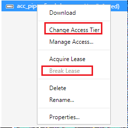 Miss '…' next to 'Change Access Tier & Break Lease' for ADLS Gen2 blobs · Issue #2132 ...
