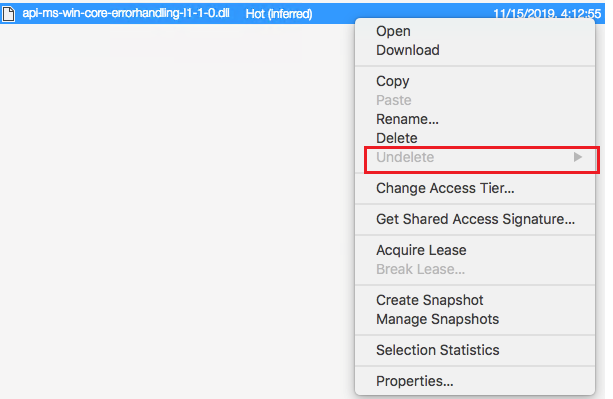 'Undelete Selected' is enabled for one active blob · Issue #474 · microsoft/AzureStorageExplorer ...