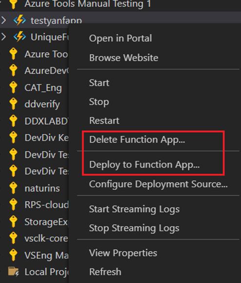 Remove '...' for actions 'Delete Function App' and 'Deploy to Function App' · Issue #1945 ...