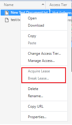 'Acquire Lease' is disabled for one new uploaded ADLS Gen2 blob · Issue #3158 · microsoft ...
