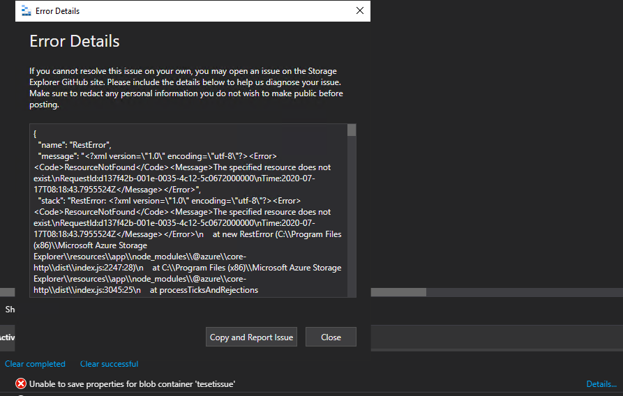 Fail to save properties for one blob container connected via public blob container · Issue #3254 ...