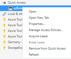 The action 'Manage Access...' is missed for one QA ADLS Gen2 blob container · Issue #3556 ...