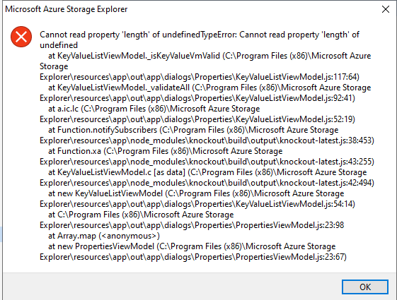 Fail to get properties for one blob · Issue #3600 · microsoft/AzureStorageExplorer · GitHub