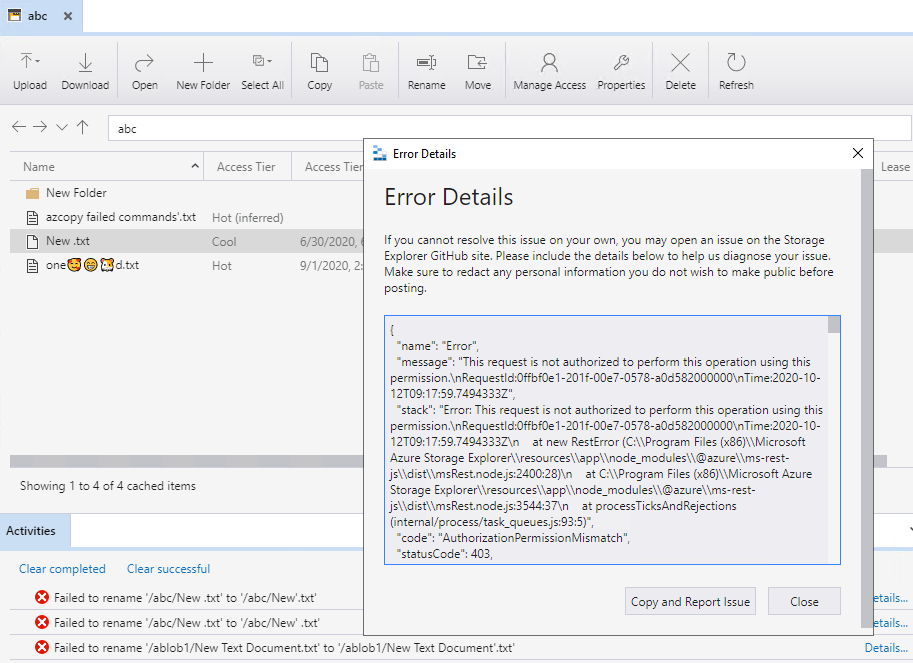 Fail to rename the blob when entering a name contains " ' " · Issue #3360 · microsoft ...