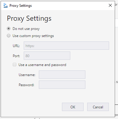 Show a red border for the URL text box in 'Proxy Settings' dialog ...