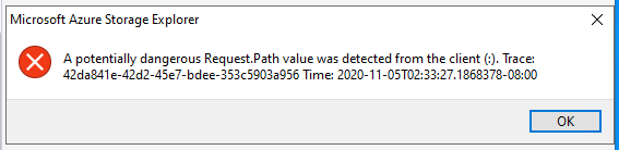 Pop up an error dialog when trying to rename one adls gen1 file which name contains ":" · Issue ...