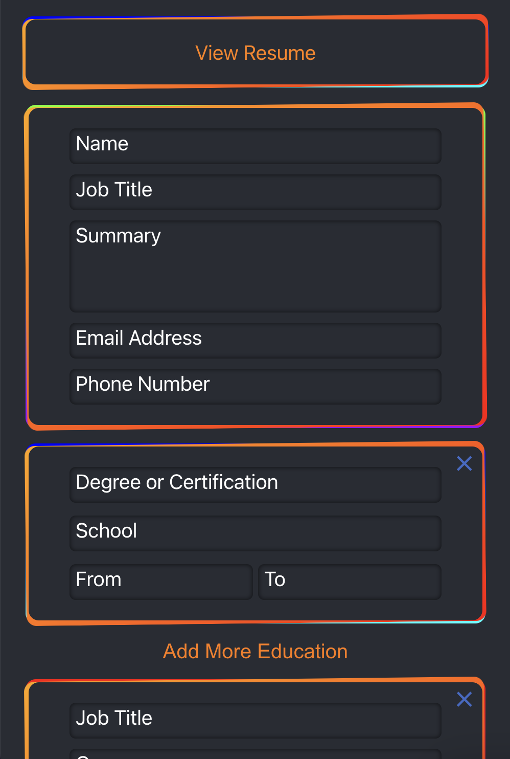 GitHub - WitchingHr/cv-application: Resume Editor created for The Odin Project
