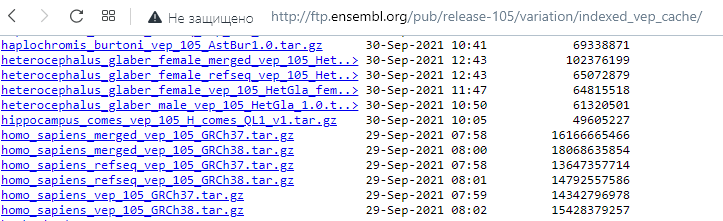 Missing GRCh37 106 Indexed Cache files · Issue #1152 · Ensembl/ensembl-vep · GitHub