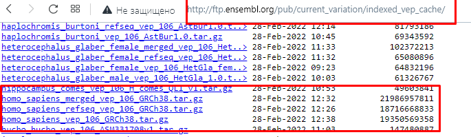 Missing GRCh37 106 Indexed Cache files · Issue #1152 · Ensembl/ensembl-vep · GitHub