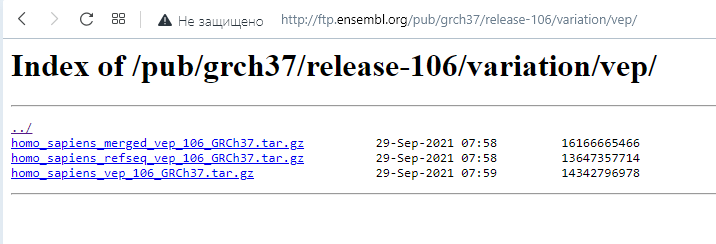 Missing GRCh37 106 Indexed Cache files · Issue #1152 · Ensembl/ensembl ...