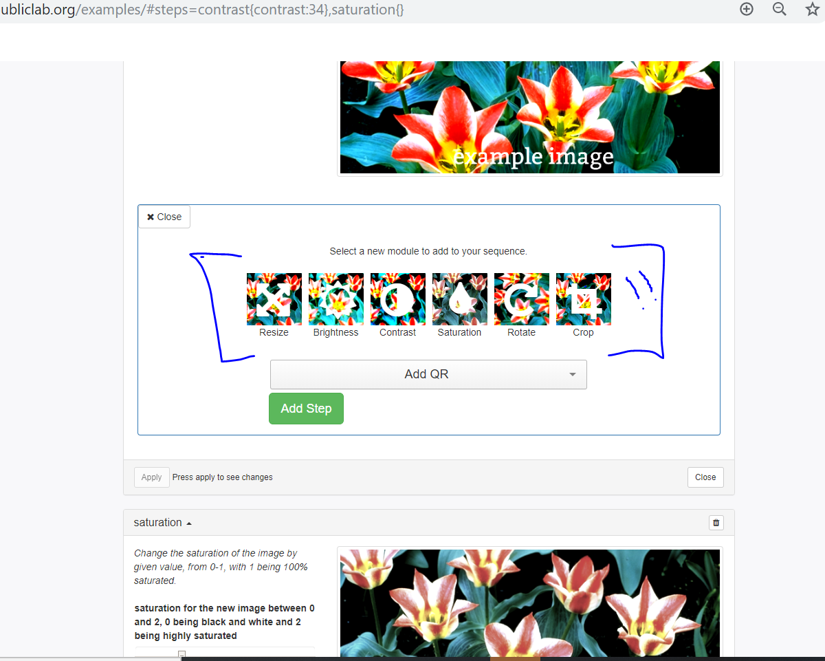 Make effect selection from the grid in intermediate steps working · Issue #1299 · publiclab ...