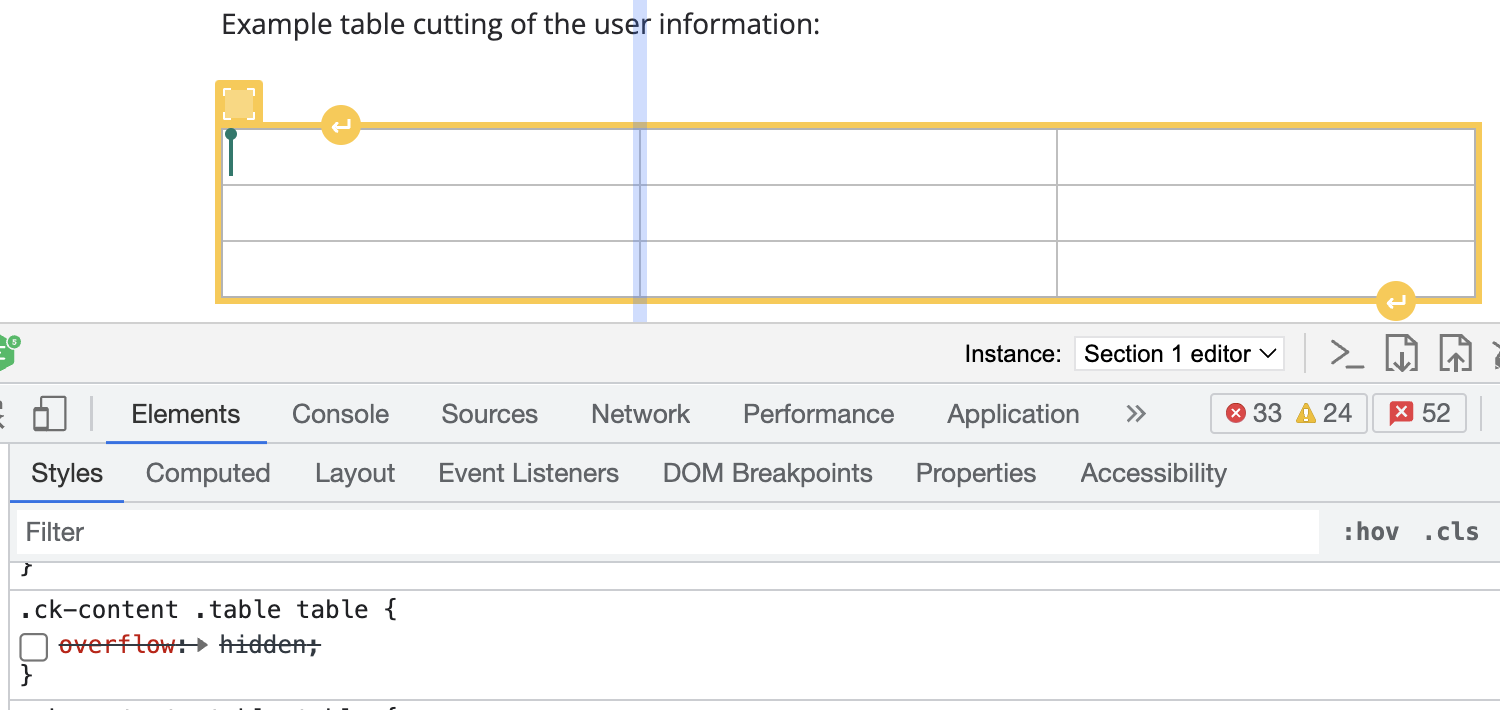 Span to display user information in realtime collaboration (`ck-user__marker`) is cut-off in ...