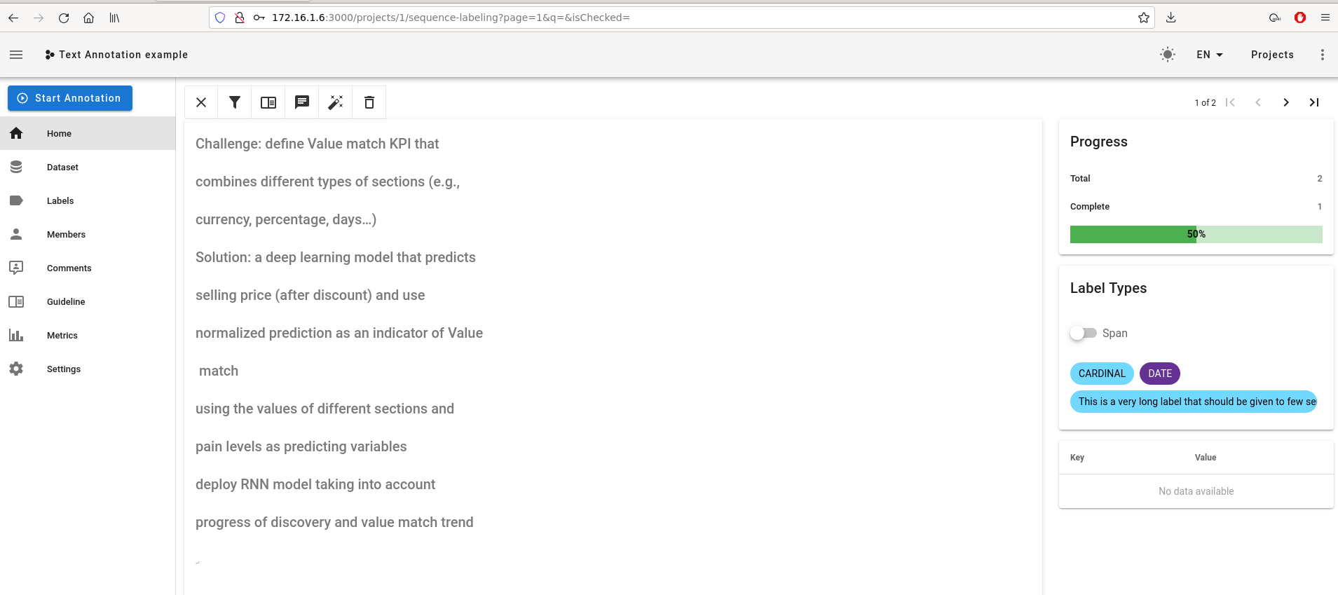 Long Label Causing The Text Width In Annotation Editor To Shrink · Issue 1873 · Doccanodoccano